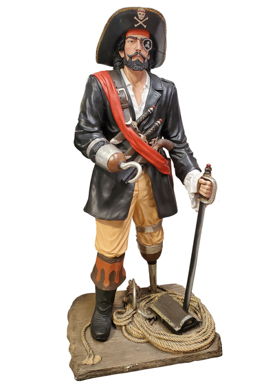 Pirate Statue Large (H: 1.9m x W: 0.89m) - First Scene - NZ's largest ...