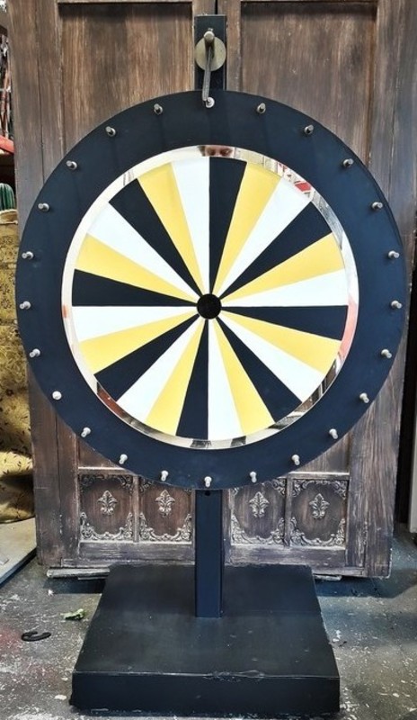 Wheel of Fortune Large Black, White and Gold (H: 1.75m x W: 1m x D: 0 ...