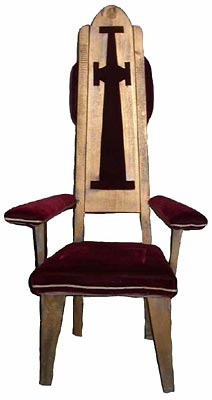 Priest Throne With Cross (H165cm x W83cm x D65cm) - First Scene - NZ's ...